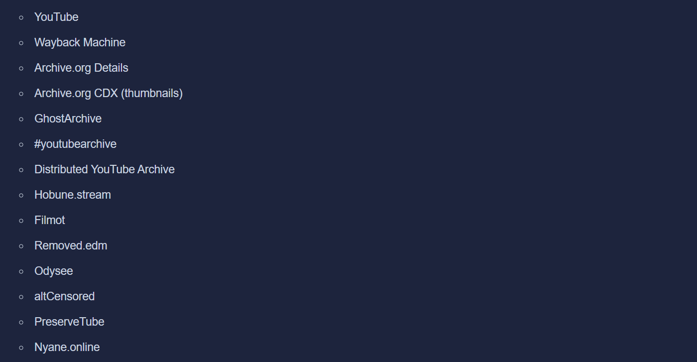 Find Deleted YouTube Videos