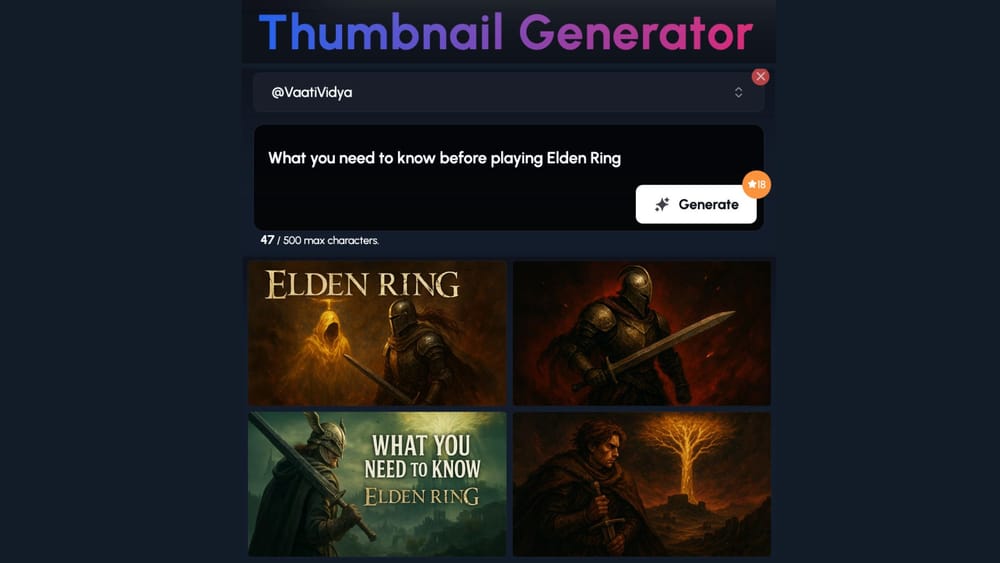 1 Click Ai Gaming Thumbnail Maker | 1of10