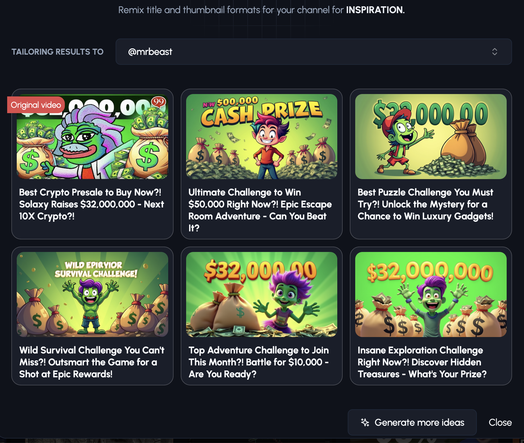 1-Click AI Mr Beast Thumbnail Maker | 1of10