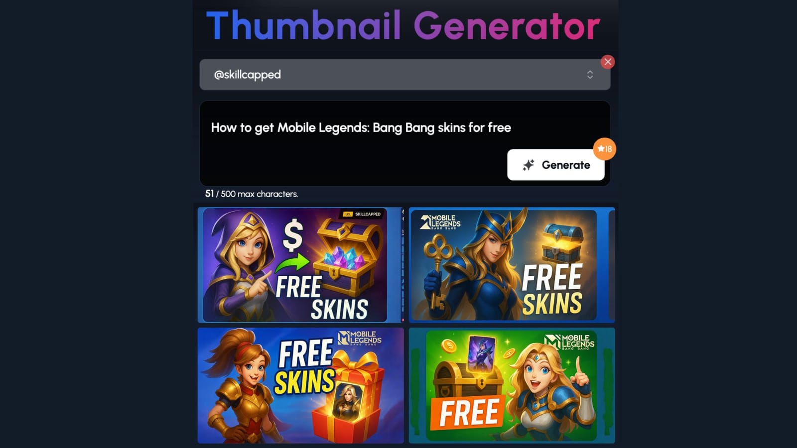 1 Click Ai Gaming Thumbnail Maker | 1of10