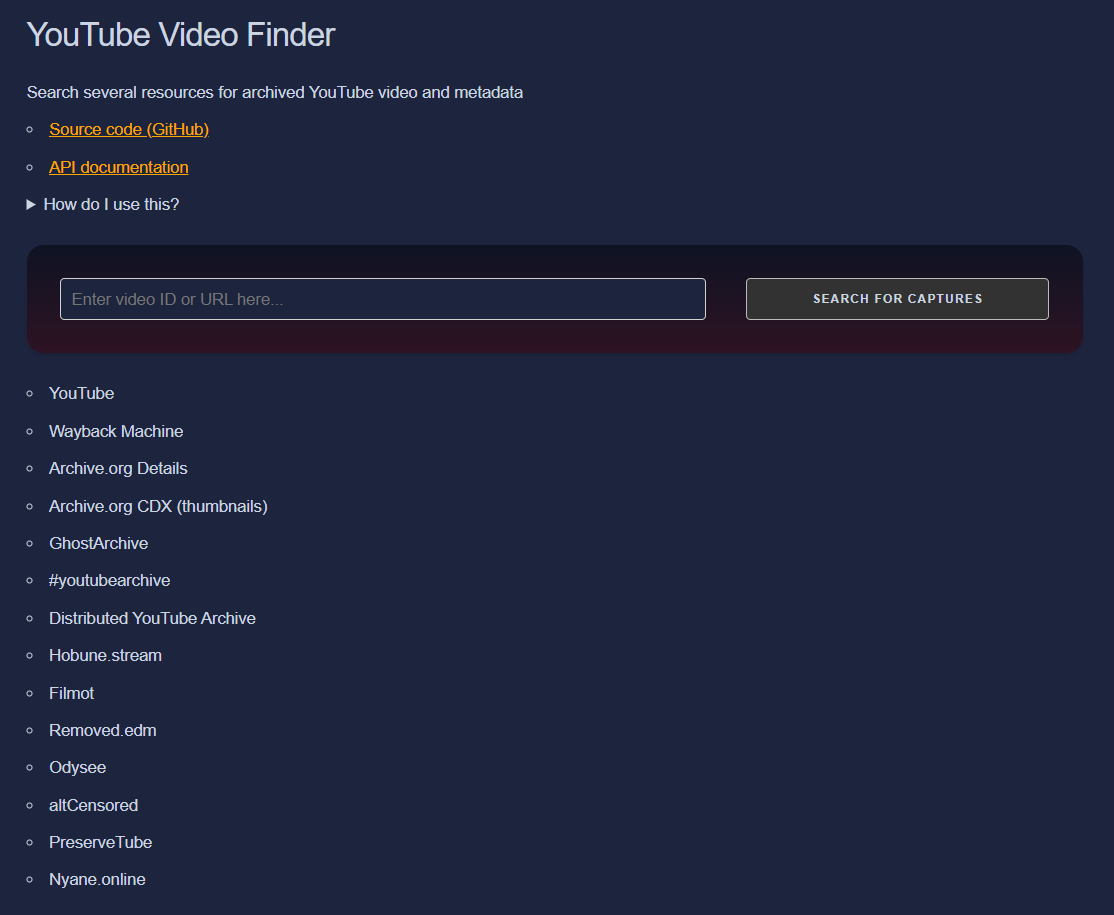 Find Deleted YouTube Videos